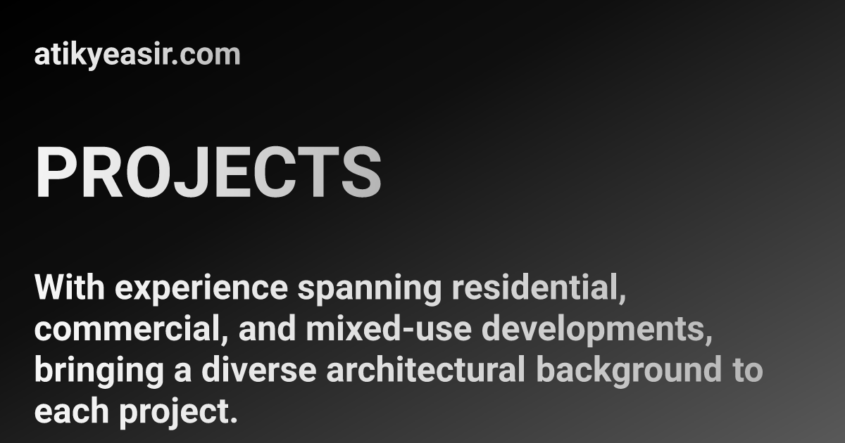 Projects | Md. Atik Yeasir Alam